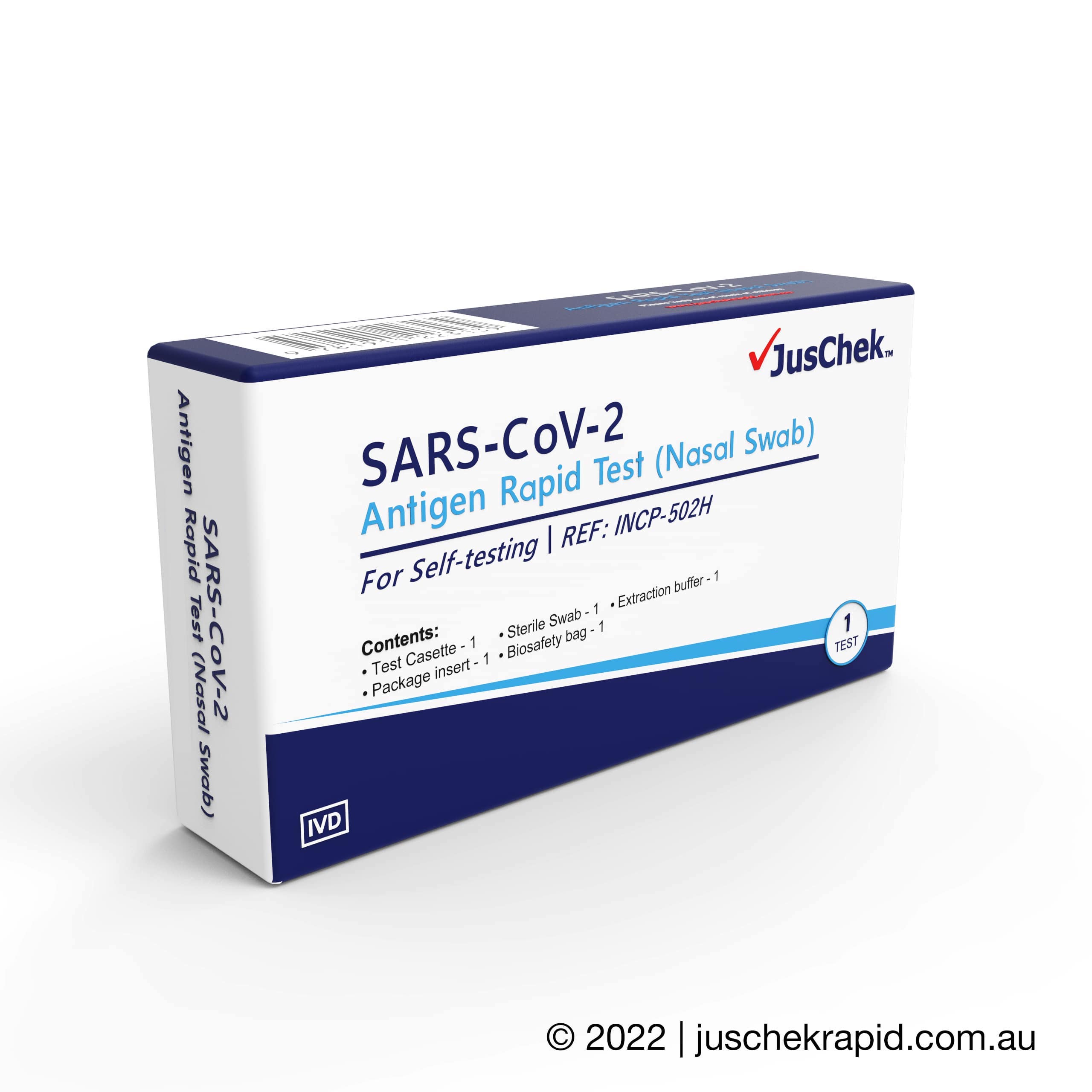 JusChek COVID-19 Rapid Antigen Test RATs (Nasal Swab) – 1 Pack ...