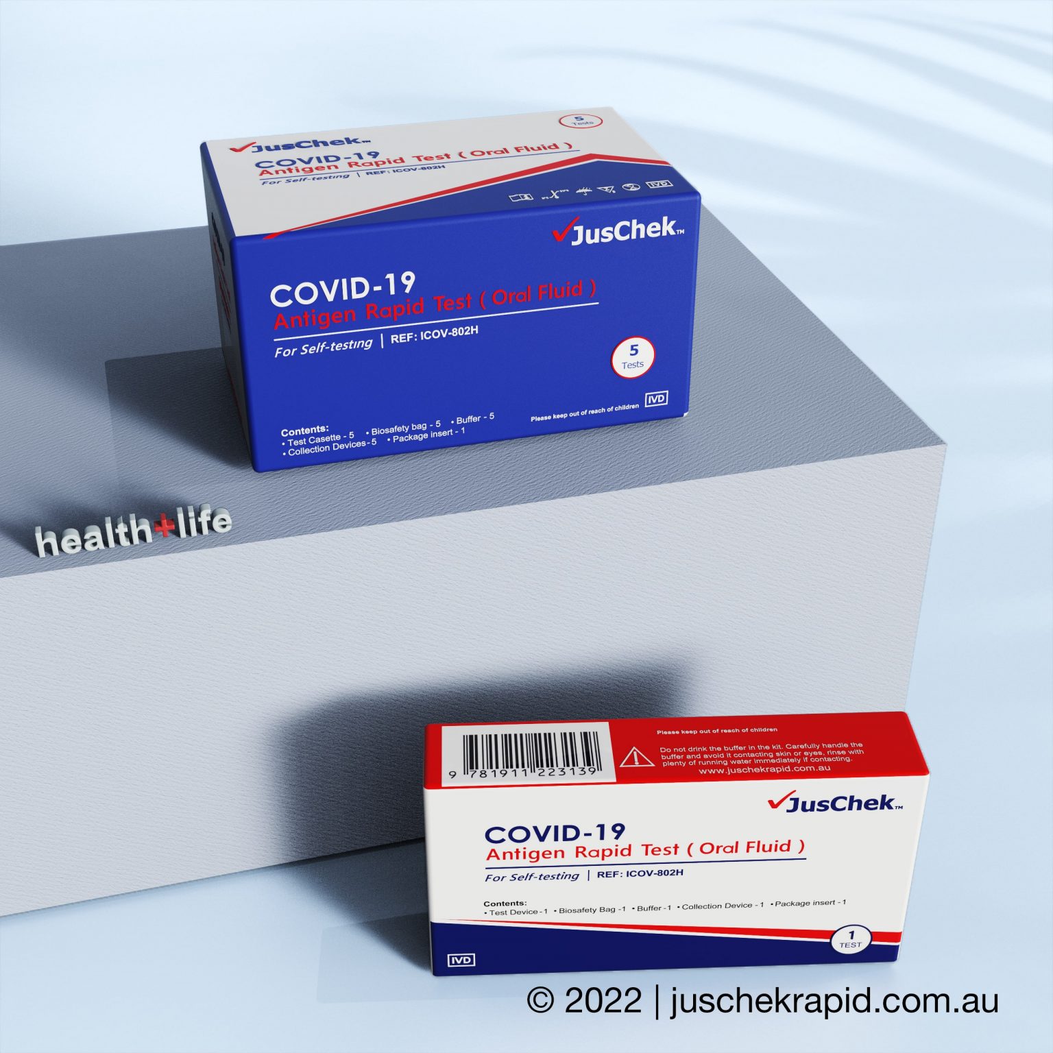 JusChek COVID-19 Rapid Antigen Test RATs (Oral Fluid) – 10 Pack ...