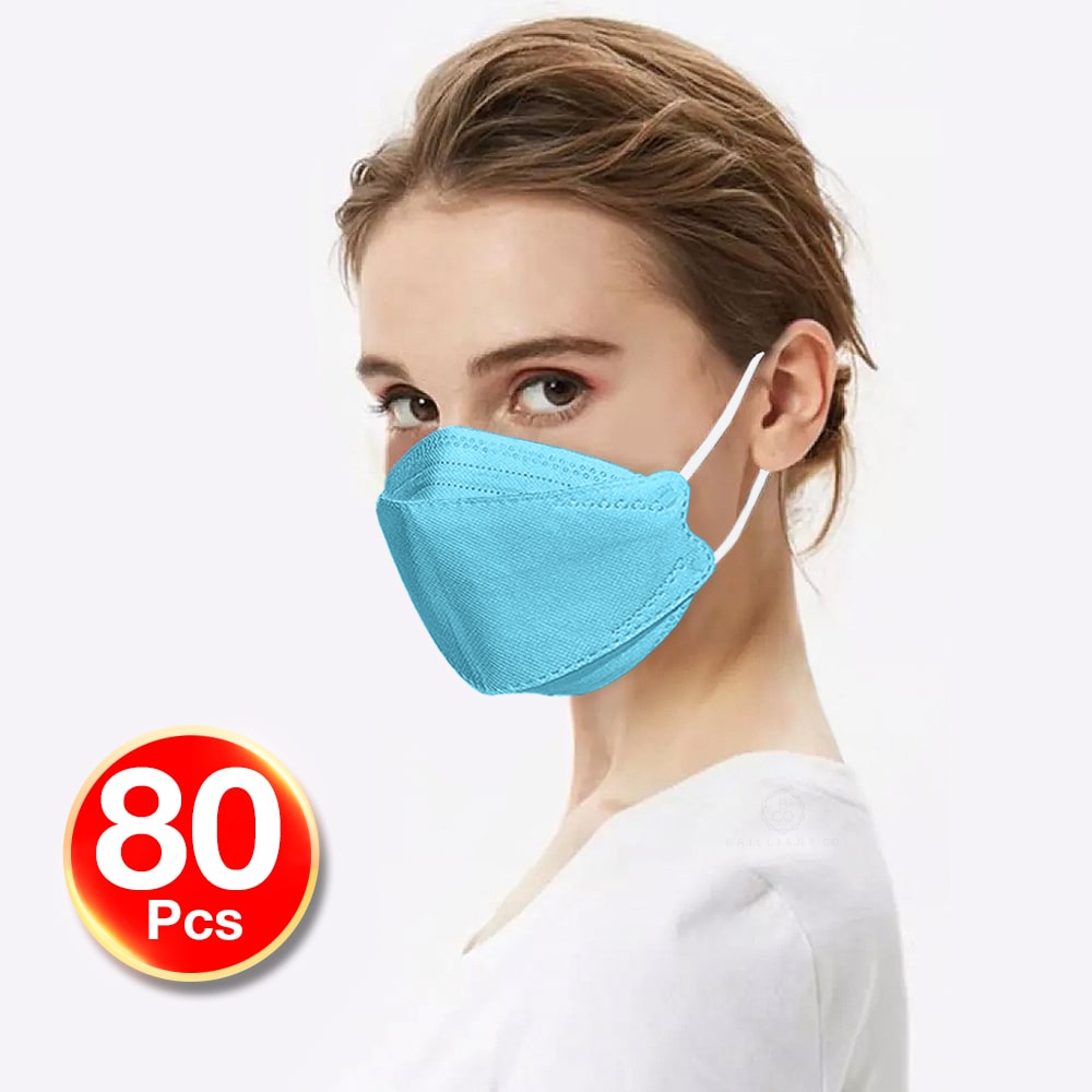 KN95 4PLY 3D Design 80PC Hygienic Single Packed Disposable Face Masks ...