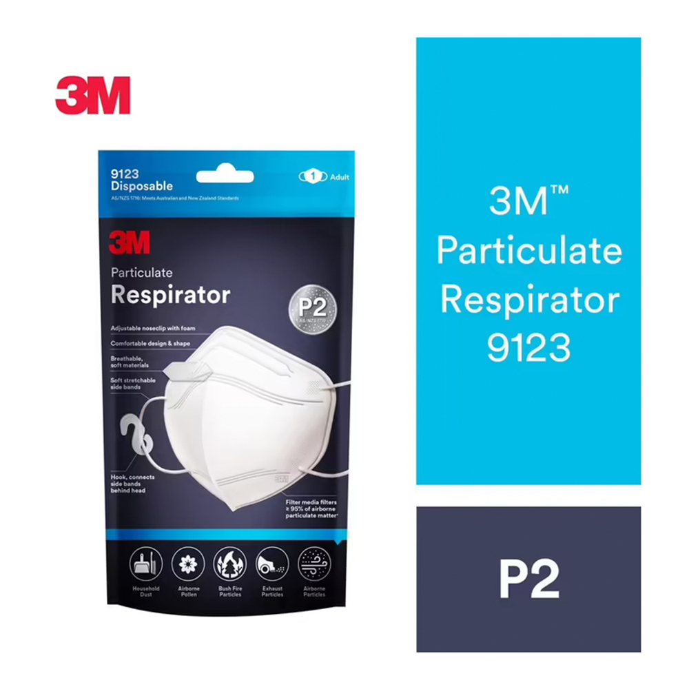 3M P2 Respirator 9123 25 Pack - JusChek™ Official